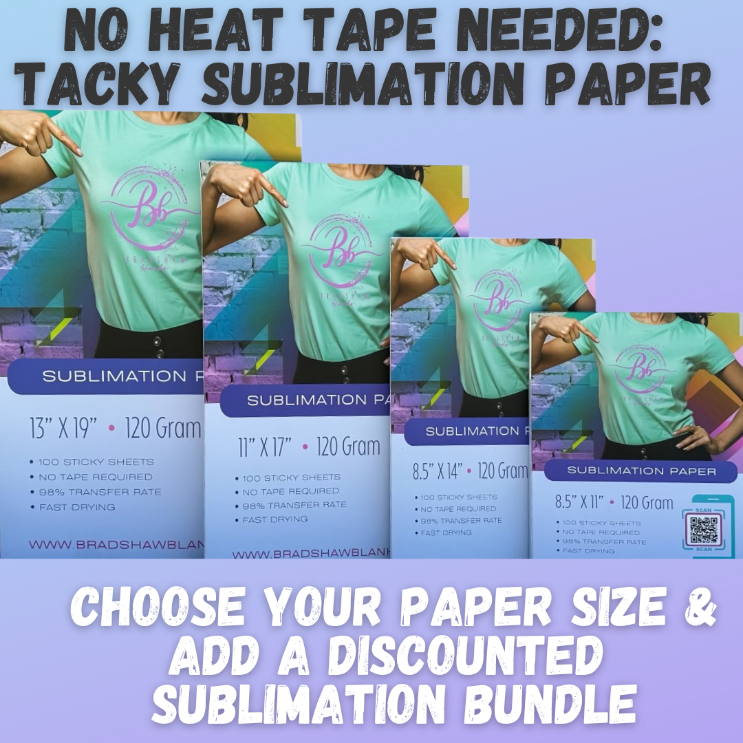 Bb heat activated Sticky/Tacky Sublimation Paper W/ Bundle Deals ...